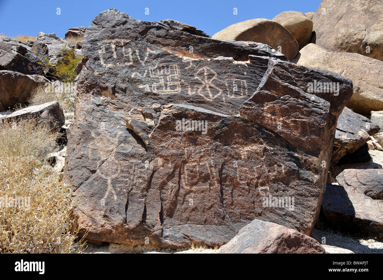 Ancient Indian Petroglyph Stock Photo - Alamy