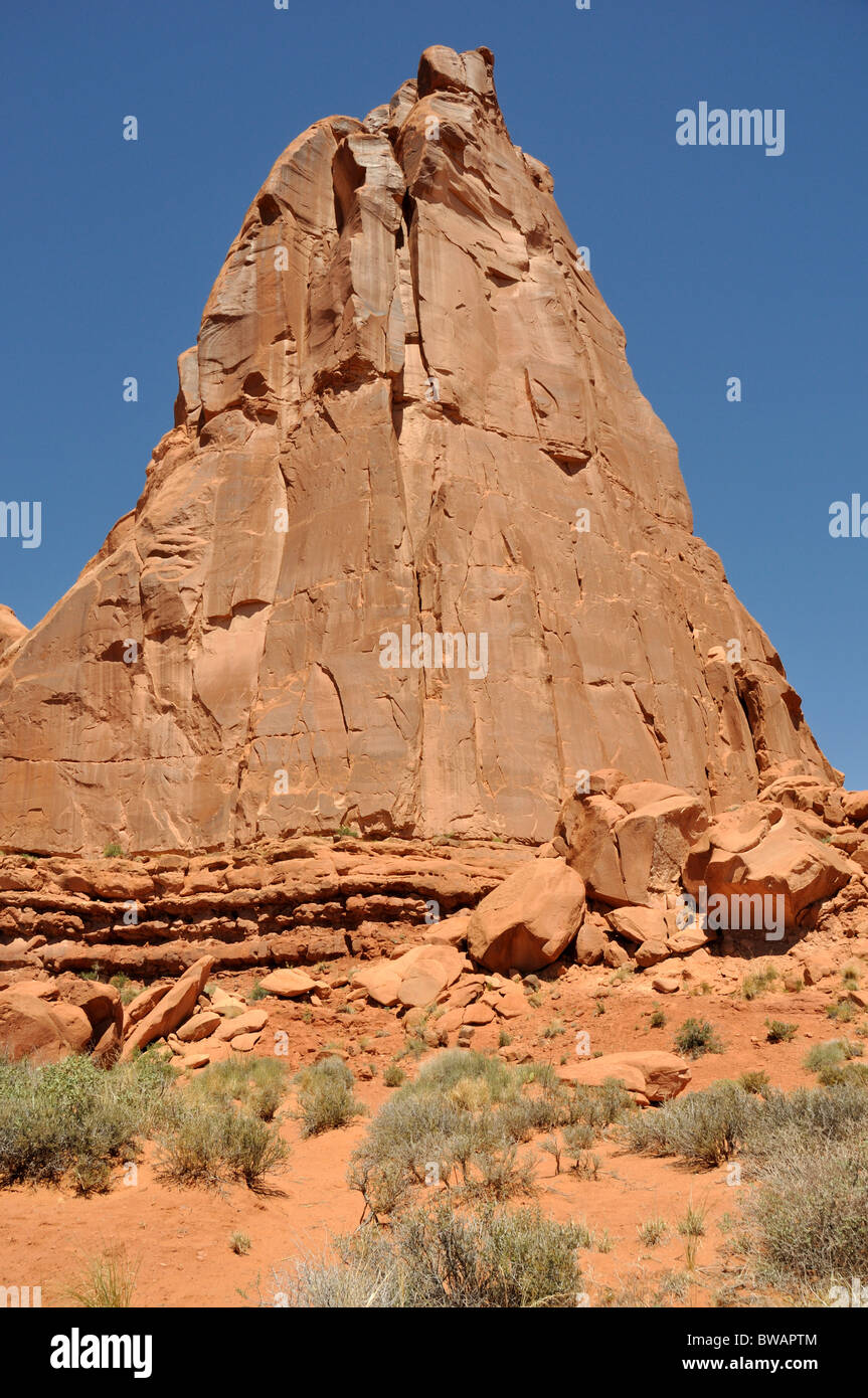Sandstone Monolith - Arches National Park Stock Photo - Alamy