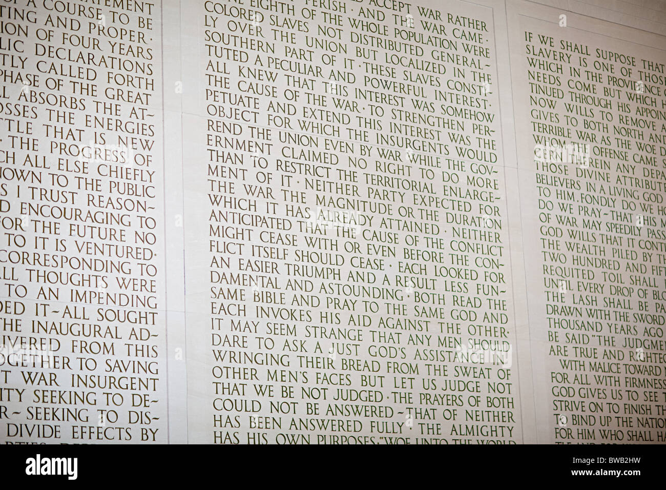 Inscription at lincoln memorial, Washington DC, USA Stock Photo - Alamy