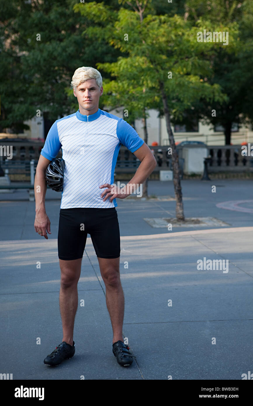 Portrait of a cyclist Stock Photo - Alamy