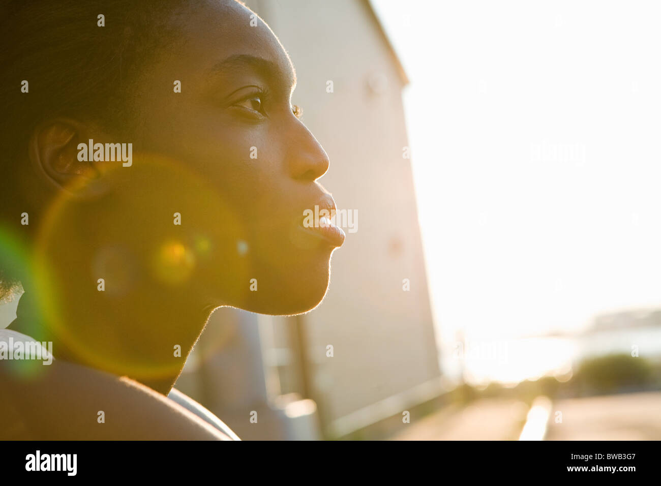 Sun face in profile hi-res stock photography and images - Alamy