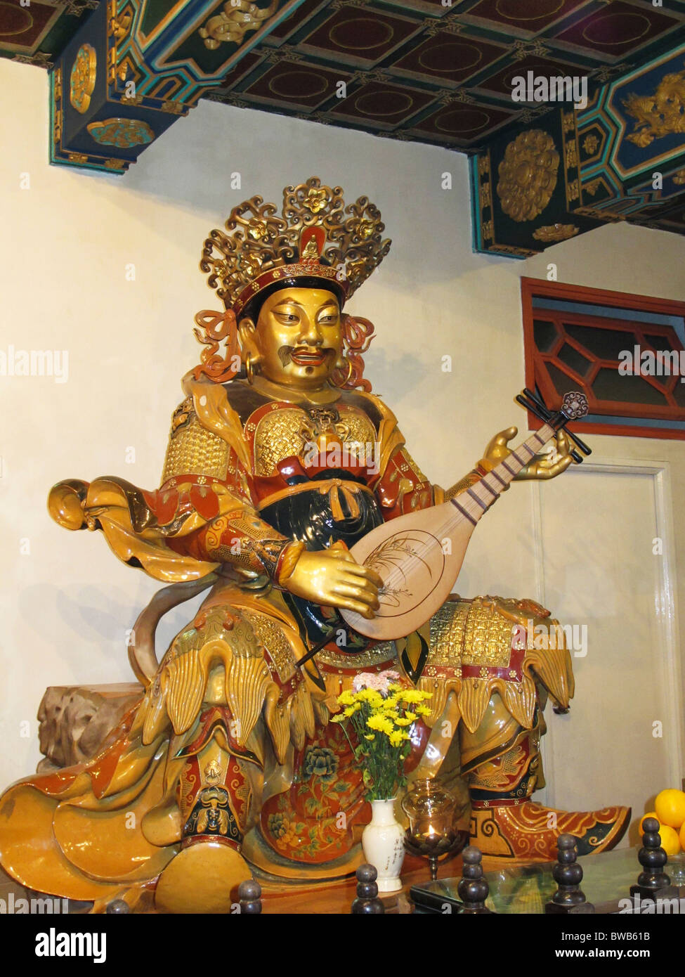Statue inside Po Lin Monastery Stock Photo - Alamy