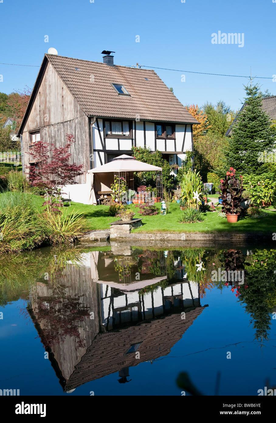 House in Germany with lakeside location Stock Photo - Alamy
