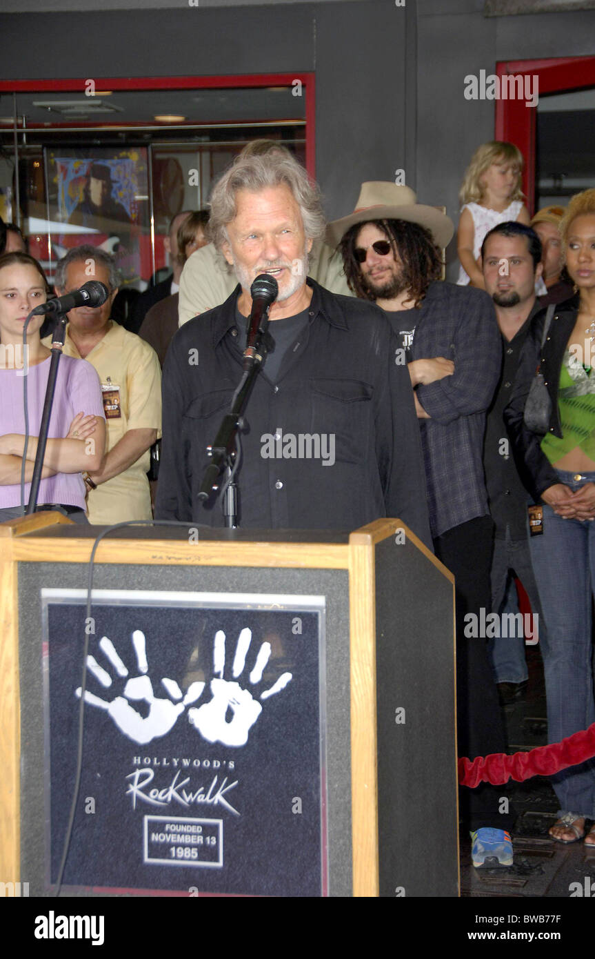 Hollywood RockWalk Induction of Kris Kristofferson Stock Photo - Alamy