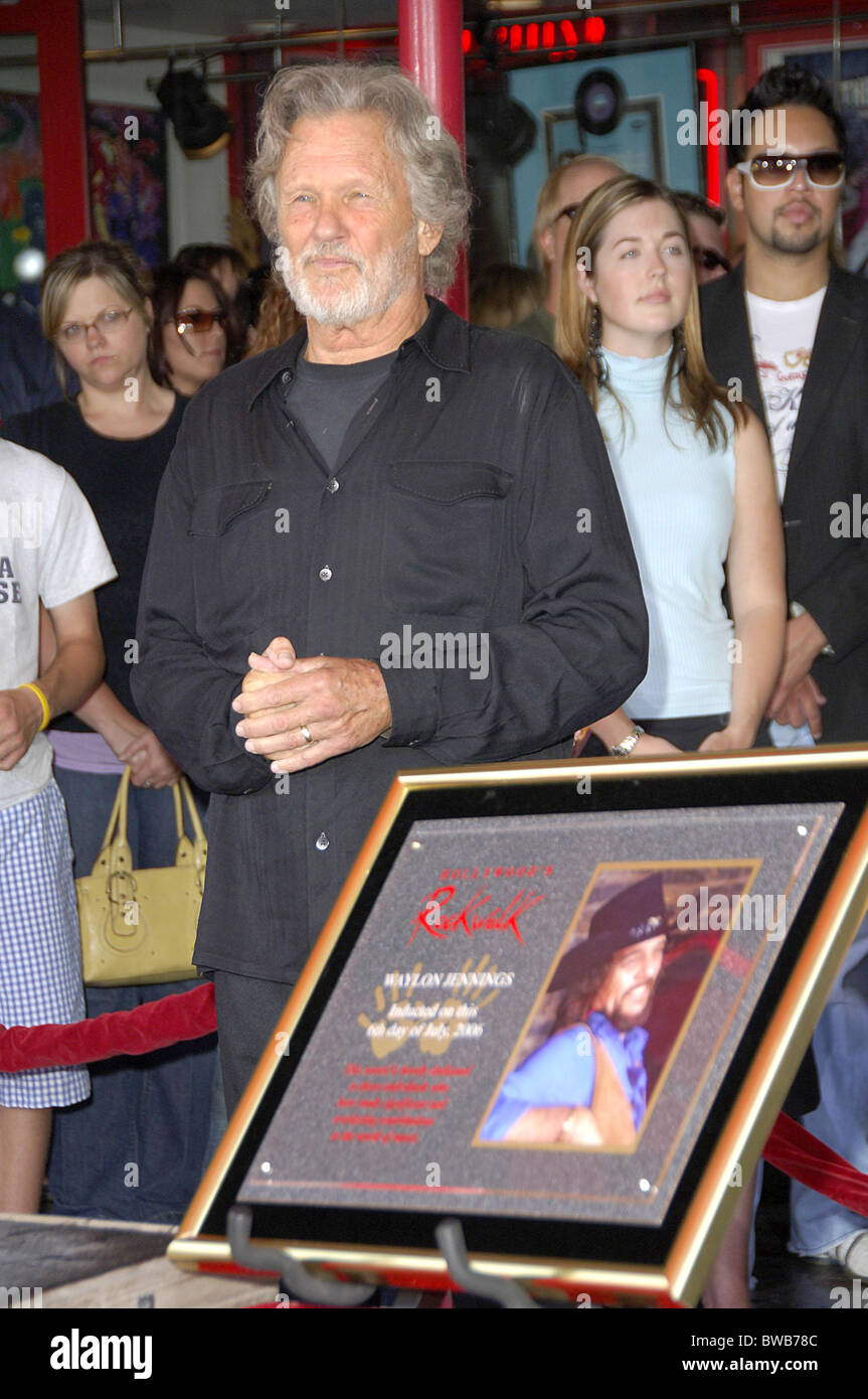 Hollywood RockWalk Induction of Kris Kristofferson Stock Photo - Alamy
