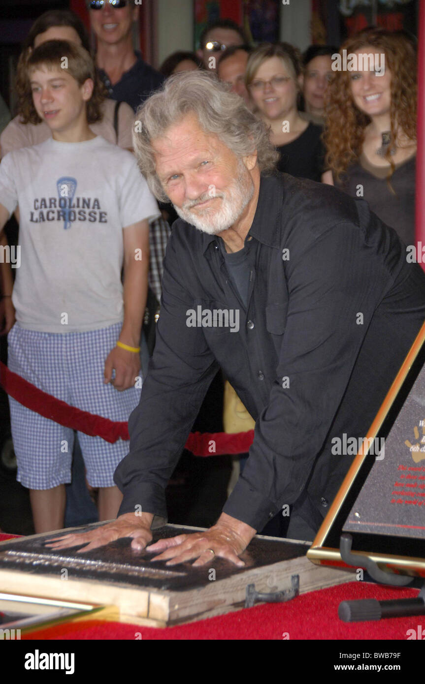 Hollywood RockWalk Induction of Kris Kristofferson Stock Photo - Alamy