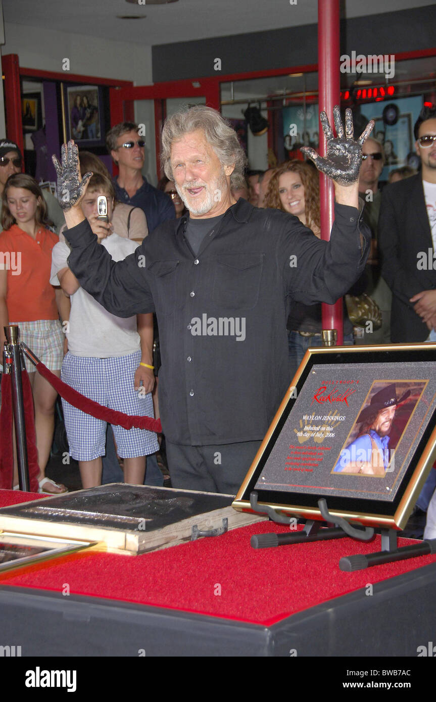 Hollywood RockWalk Induction of Kris Kristofferson Stock Photo - Alamy
