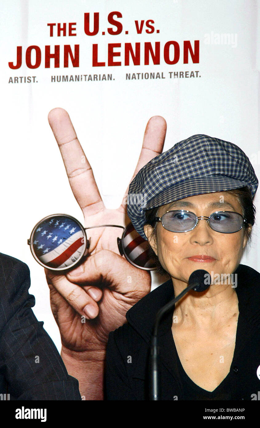 The U.S. vs. John Lennon Press Conference with Yoko Ono Stock Photo - Alamy