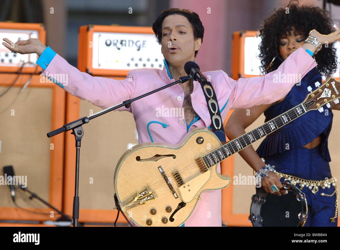 ABC Good Morning America Summer Concert with Prince Stock Photo - Alamy