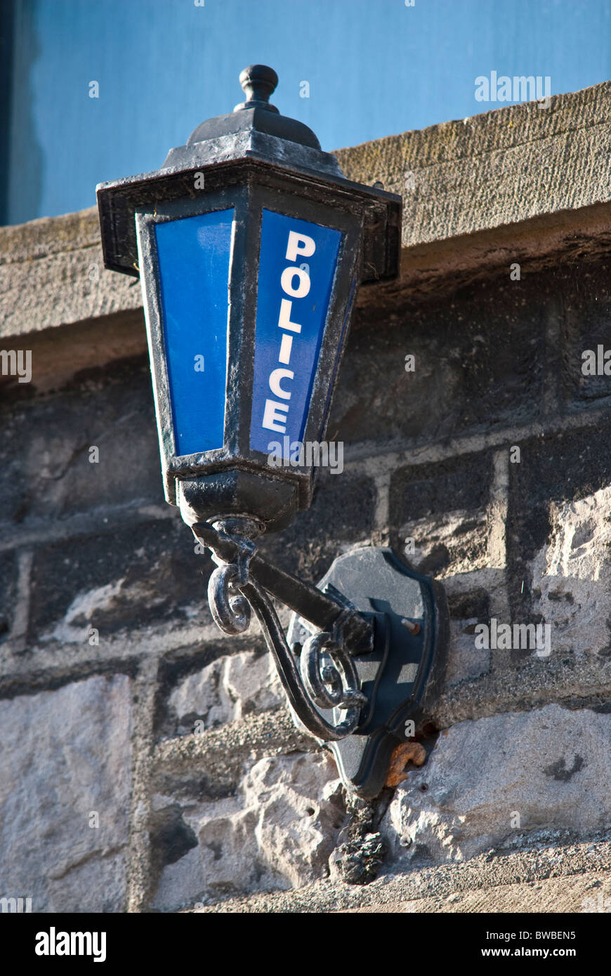 old police station sign Stock Photo - Alamy