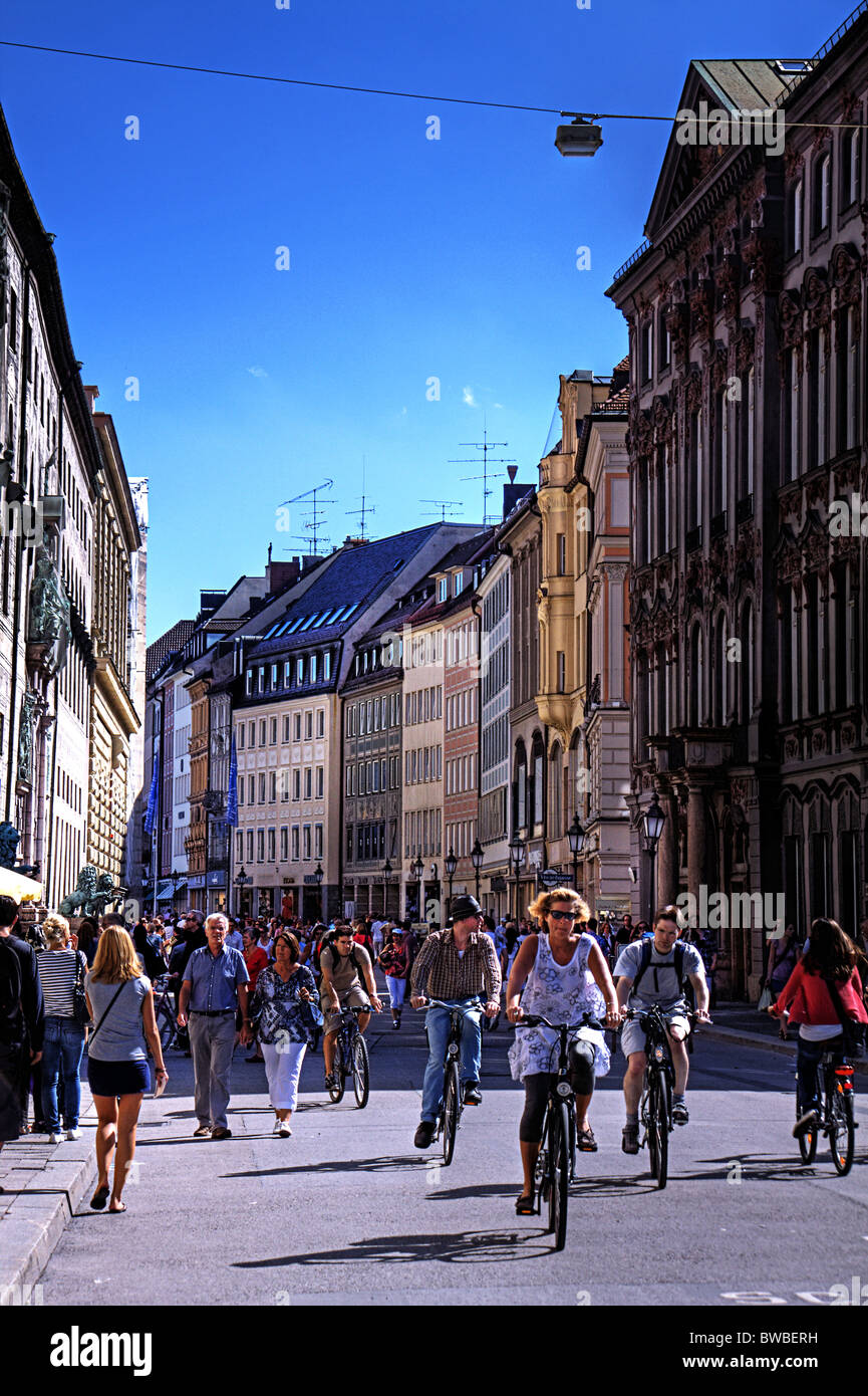 Munich, Residentstrasse, a warm Sunday on July 2010 Stock Photo - Alamy