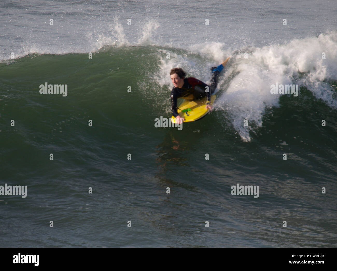 Bodyboarder, Cornwall, UK Stock Photo - Alamy