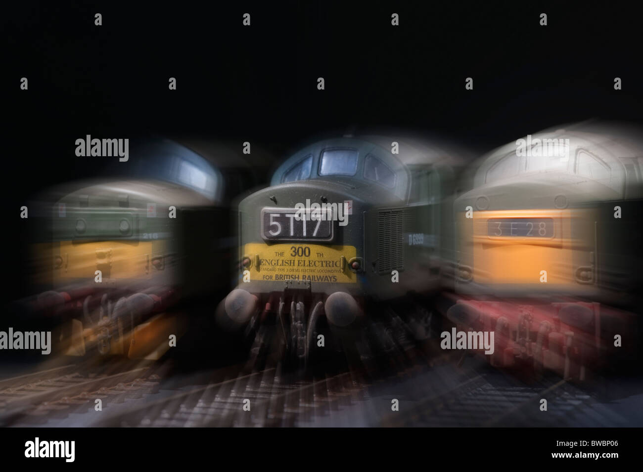 British Railways Diesel Locomotives, Brunswick Green Livery Stock Photo ...