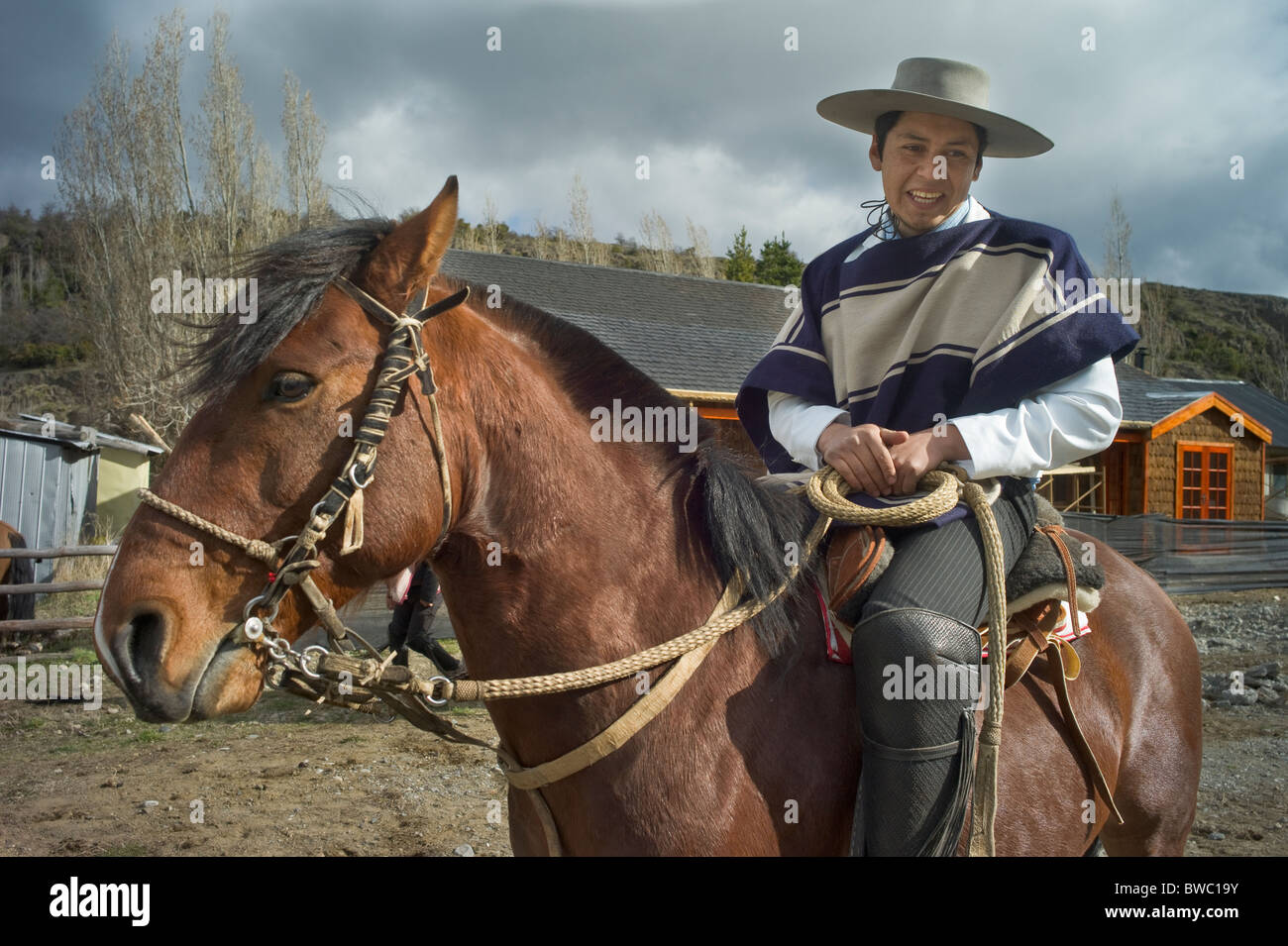 Gaucho, Villa Cerro Castillo, Patagonia, Aysen, Chile Stock Photo - Alamy