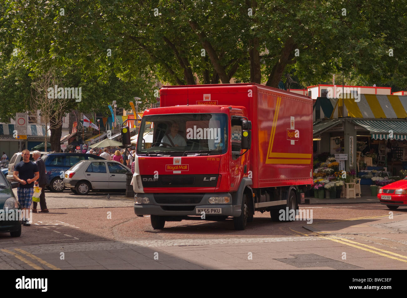 A Royal Mail lorry in Norwich , Norfolk , England , Great Britain , Uk ...