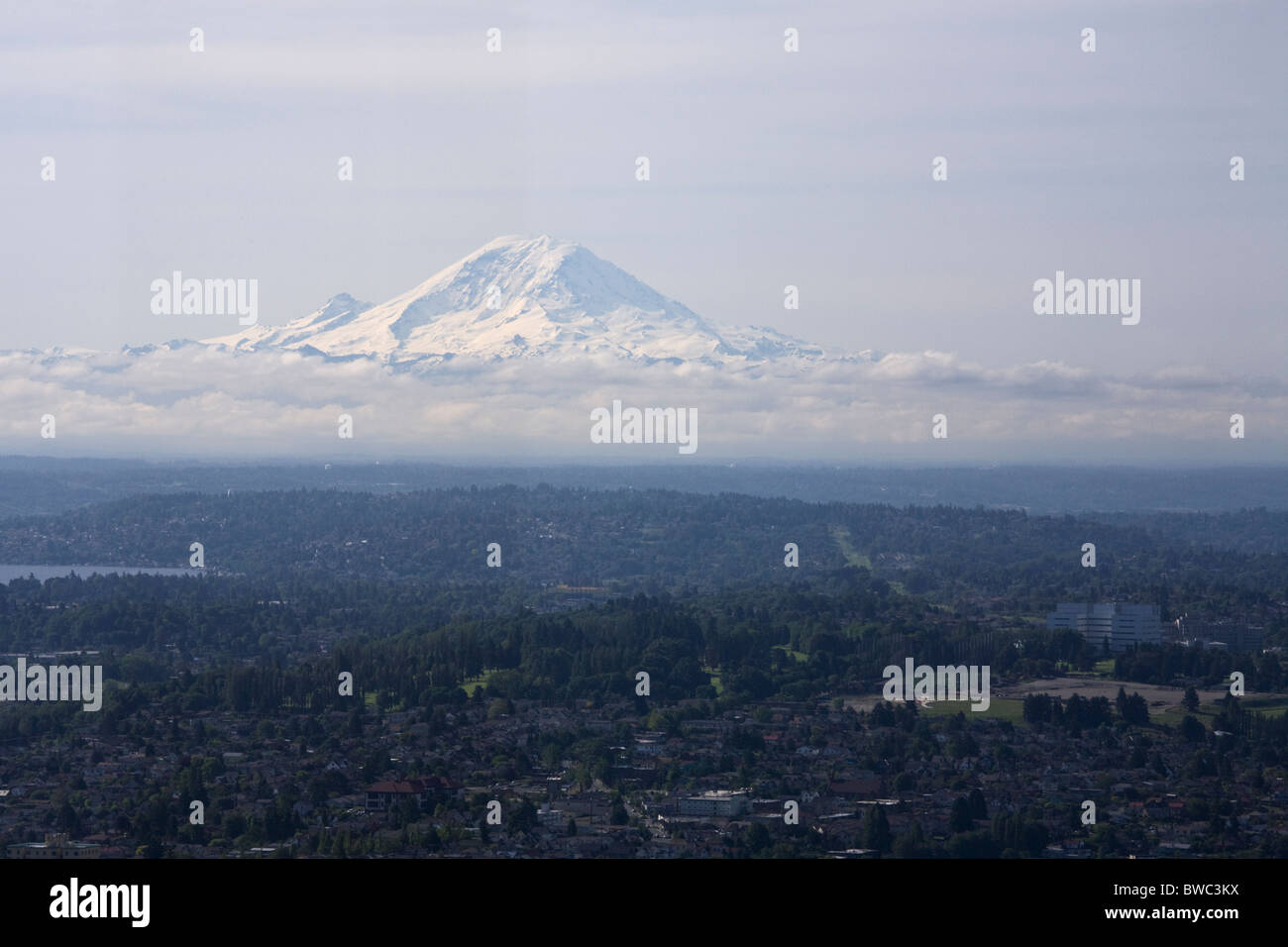 Mount Rainier from Sky View Columbia Center, Seattle, Washington State ...