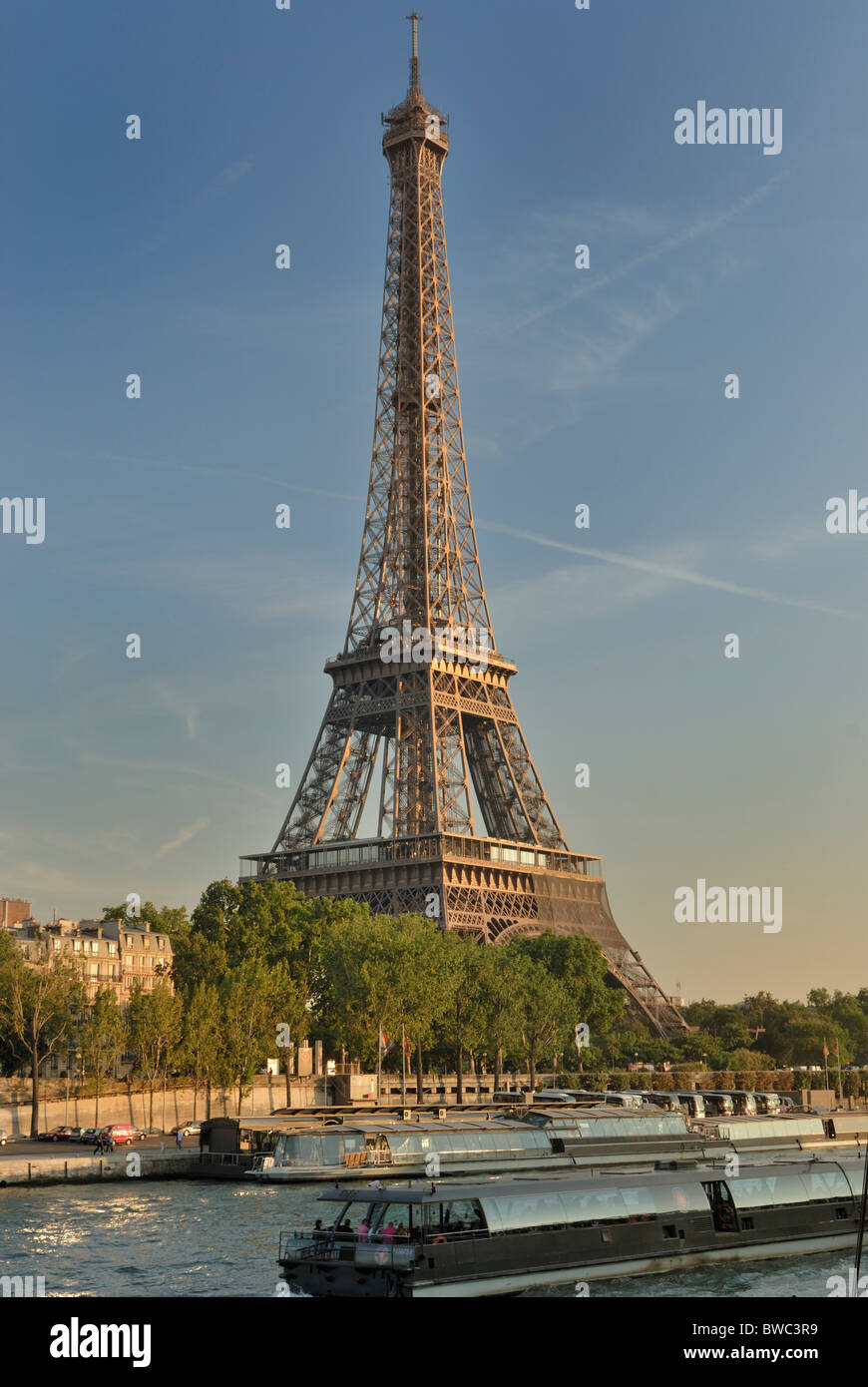 Eiffel Tower the World famous landmark and jewel of Paris France, with ...