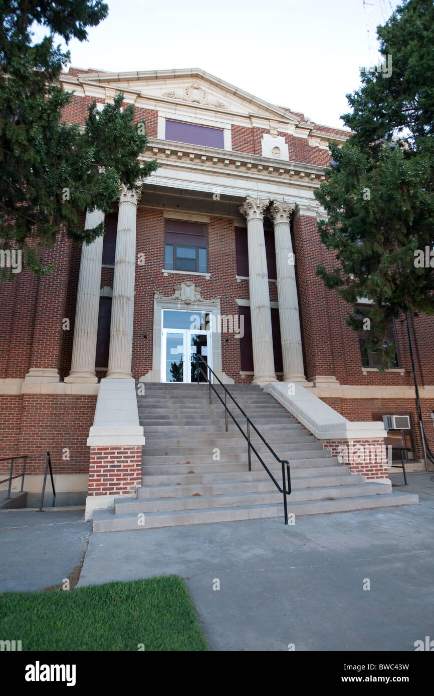 Front steps of the Hall County Courthouse in Memphis Texas, a Classical ...