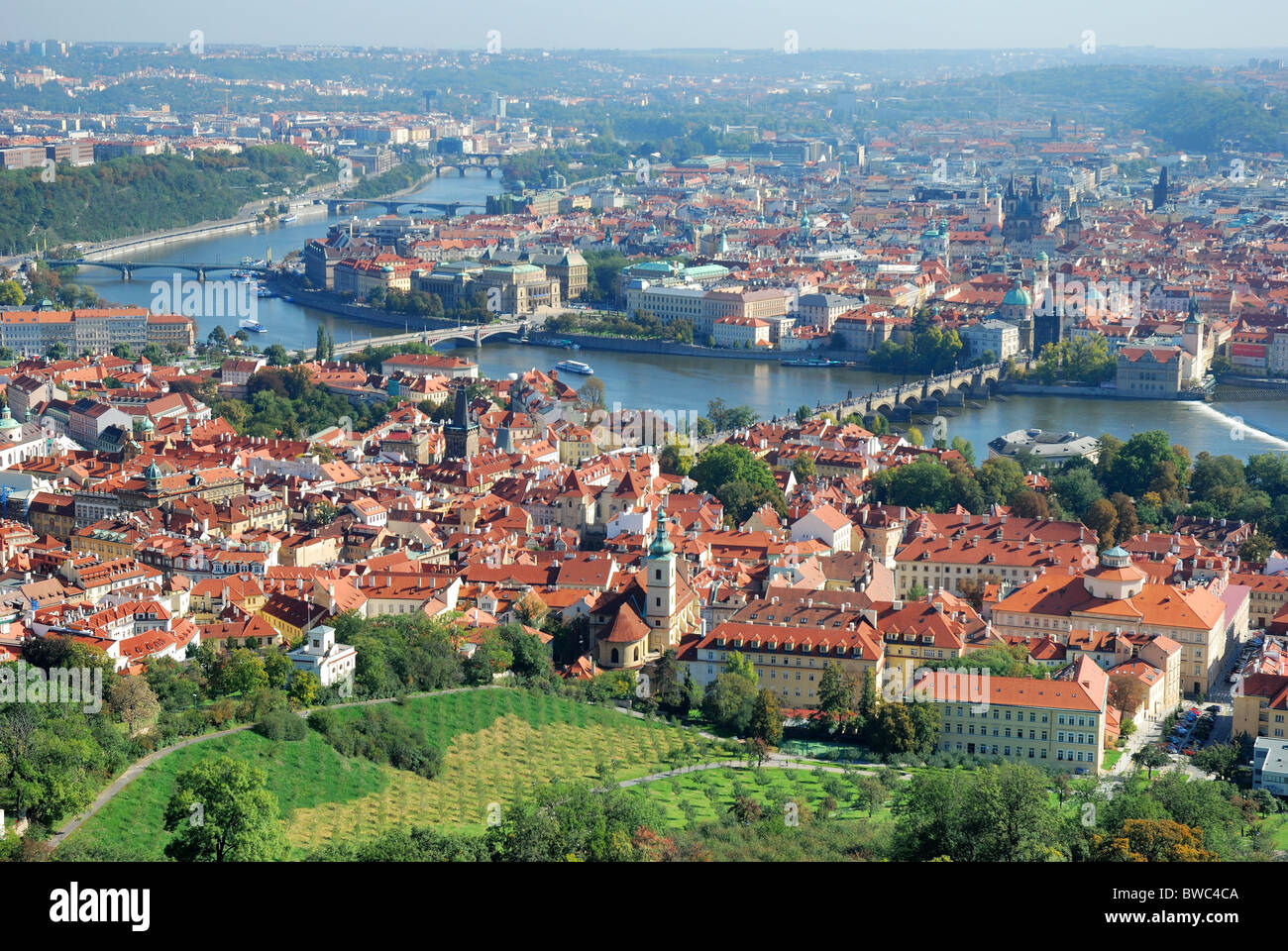 Panoramatic view of the Prague Stock Photo - Alamy