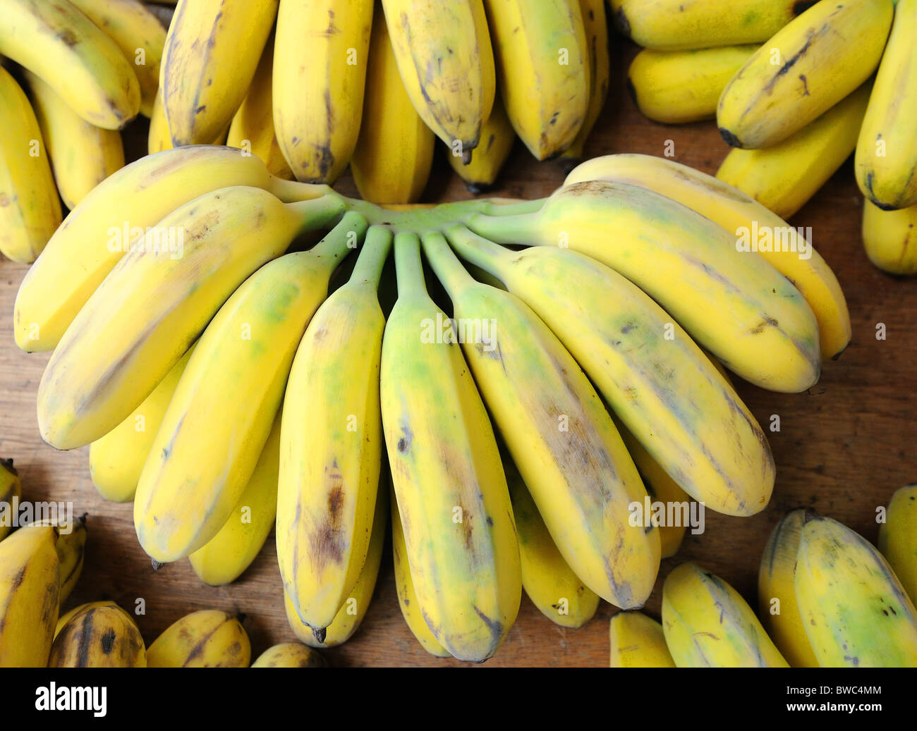 Yellow bananas on market place Stock Photo - Alamy