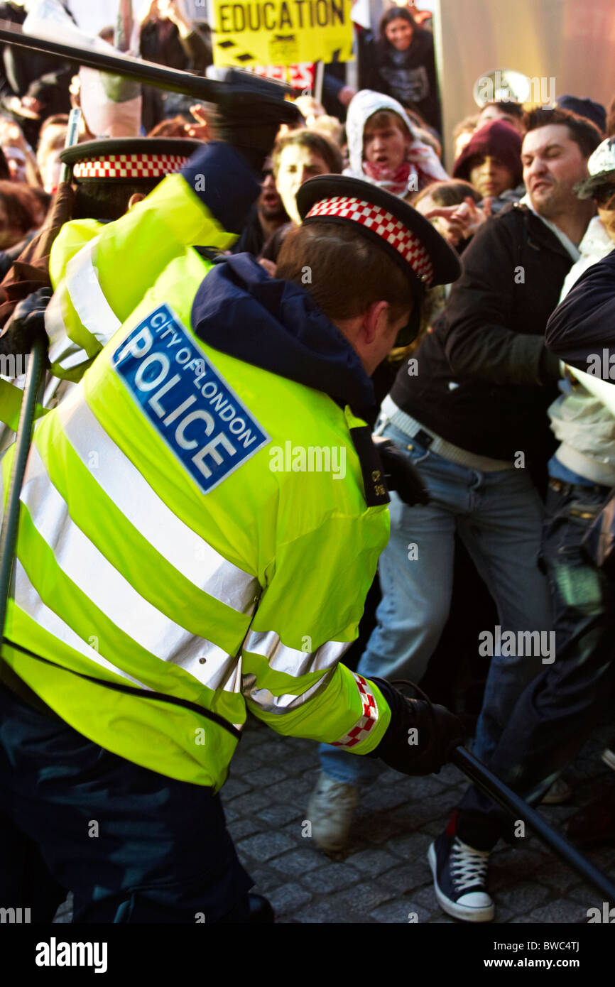 Police baton charge hi-res stock photography and images - Alamy