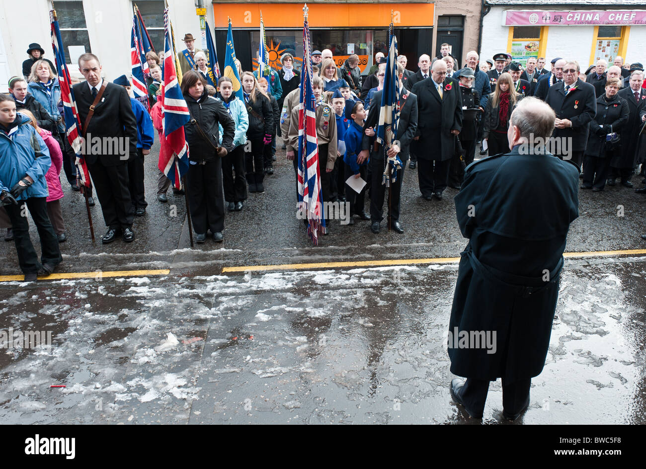Remembrance Sunday Ceremony and Parade in Lanark, South Lanarkshire ...