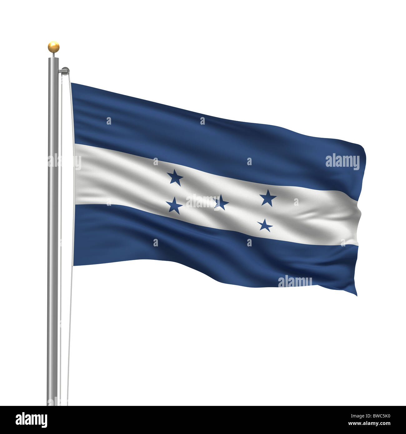 Waving flag honduras national Cut Out Stock Images & Pictures - Alamy