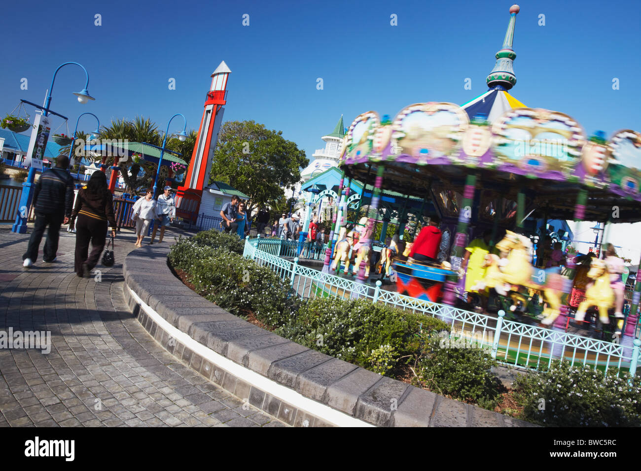 Merry-go-round at Boardwalk entertainment complex, Port Elizabeth ...