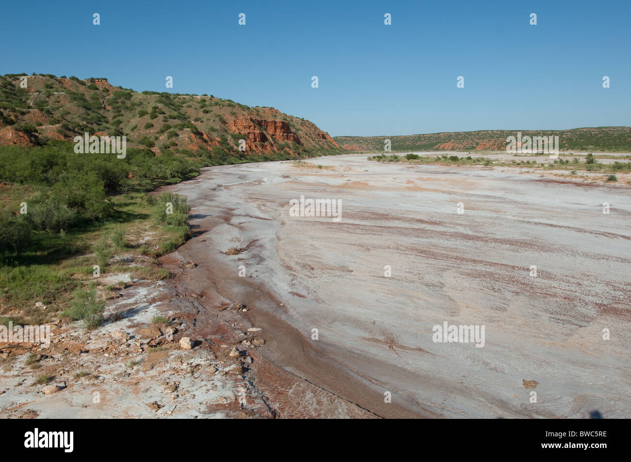 Dry creek bed of the Little Red River, an intermittently-running ...