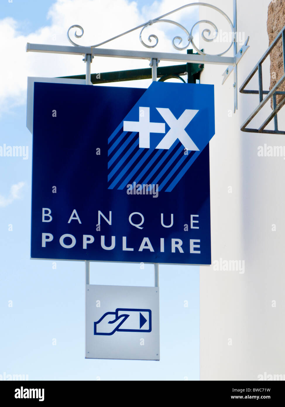 Banque Populaire bank sign and logo France Europe Stock Photo - Alamy