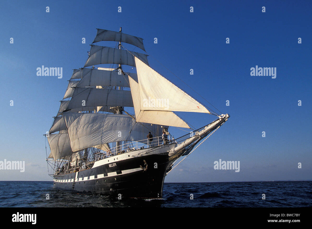 Three masted barque "Belem" under sail, Cutty Sark Tall Ships race ...
