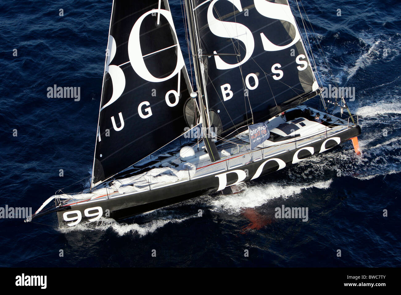 Open 60ft monohull "Hugo Boss", skippered by Alex Thompson, Barcelona ...