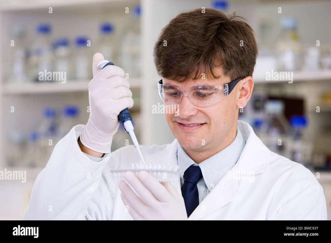 Mid adult scientist Stock Photo - Alamy