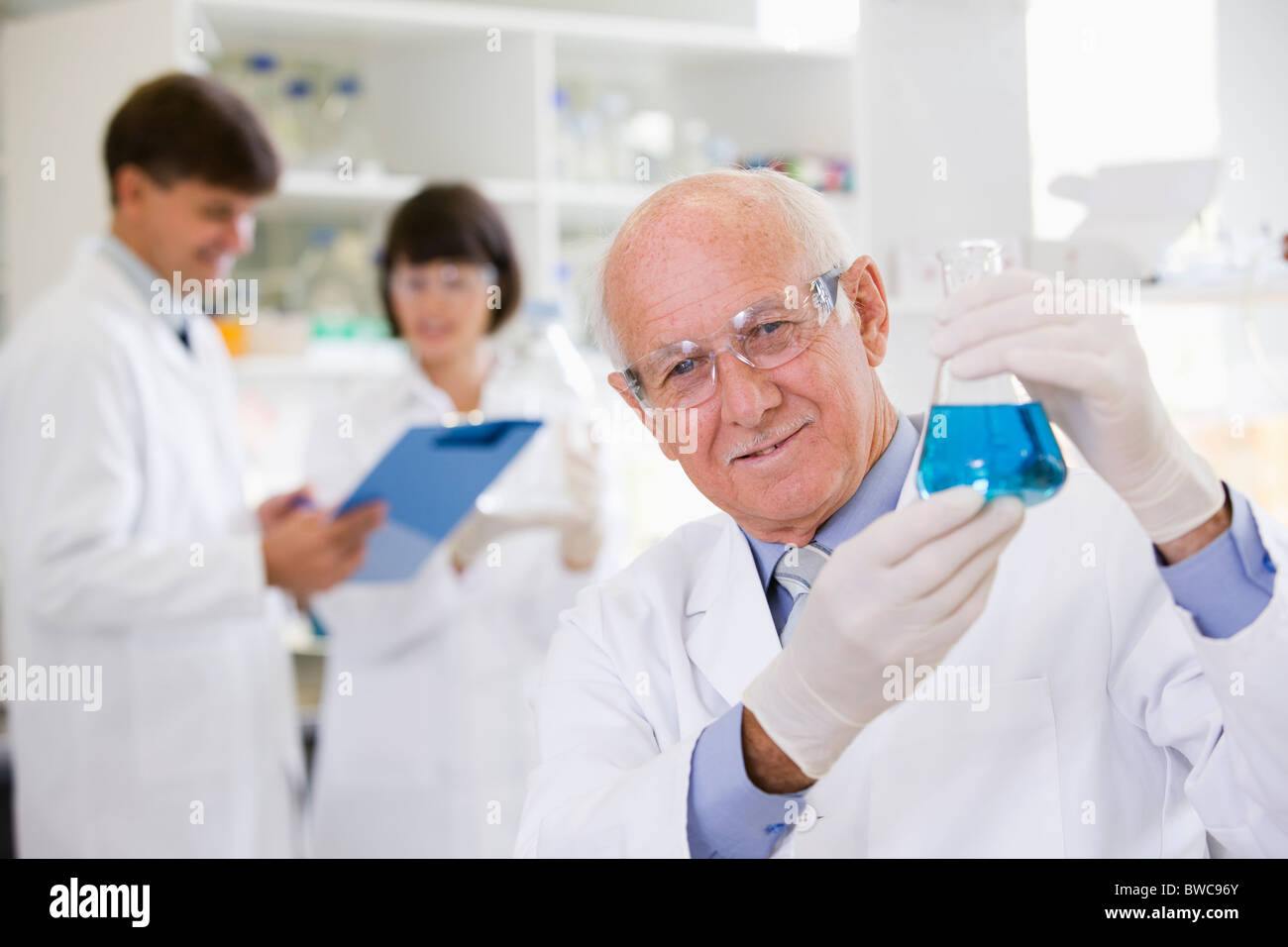 Senior scientist at work Stock Photo - Alamy
