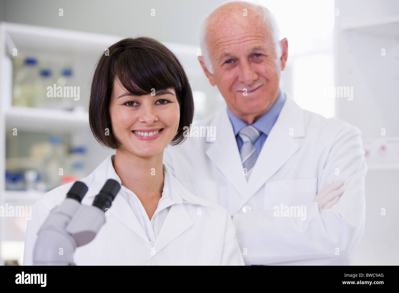 Two scientist in laboratory, portrait Stock Photo - Alamy