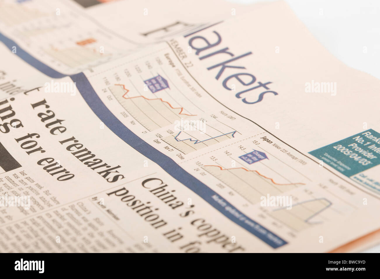 Financial newspaper, close-up Stock Photo - Alamy