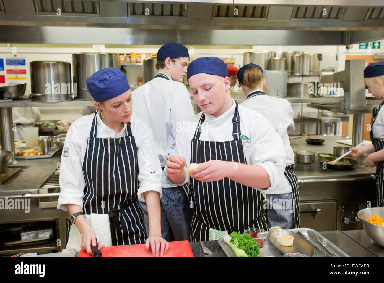 Catering students kendal college cumbria hi-res stock photography and ...