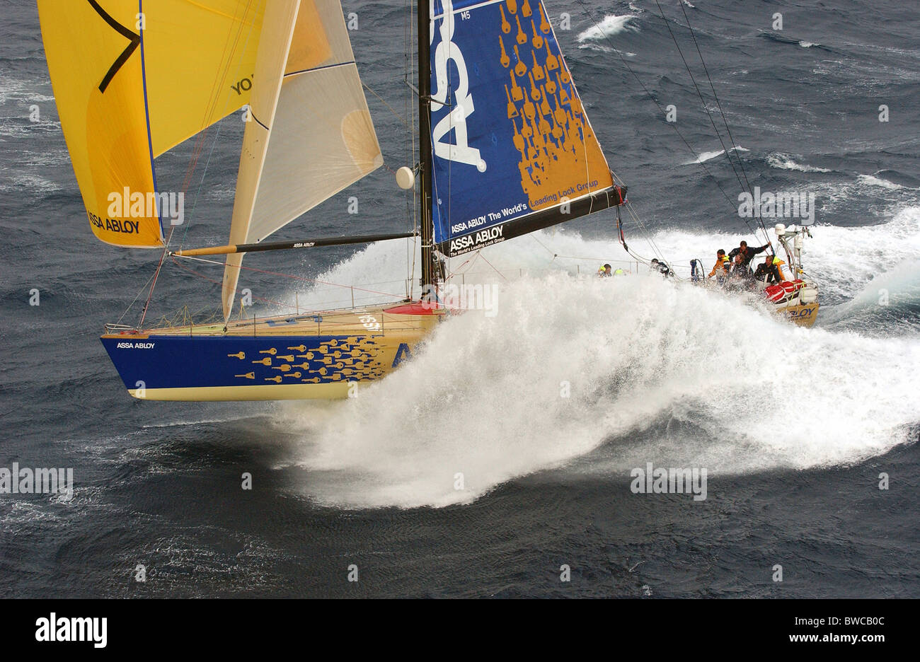 Assa Abloy surfs at over 30 knots towards Sydney at the end of leg 2 of ...