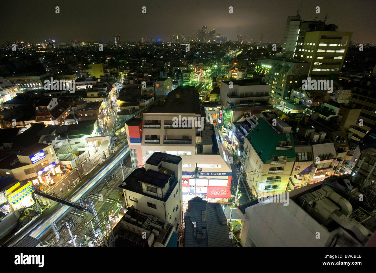 Photo shows an aerial view of the area surrounding the station at ...