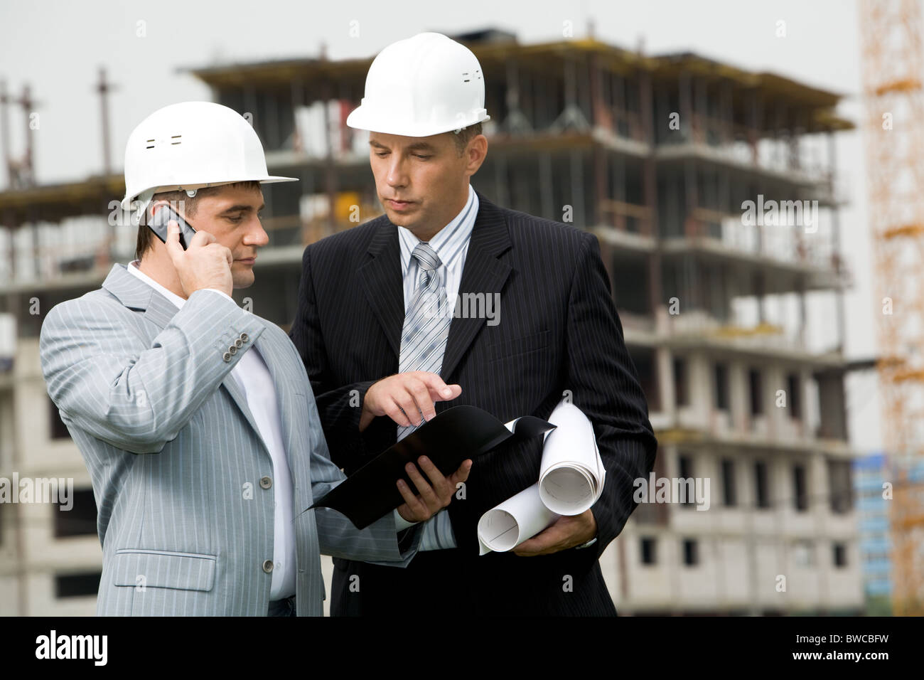 Two caucasian male engineers in Cut Out Stock Images & Pictures - Alamy