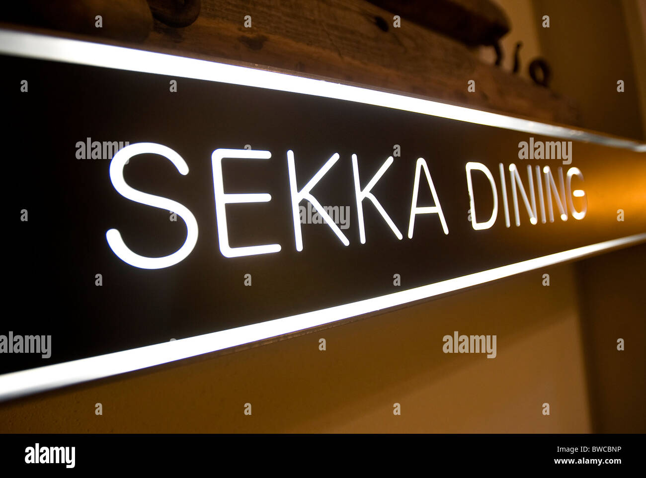 Photo shows the entrance to Sekka Dining in Hirafu in the Niseko ski ...