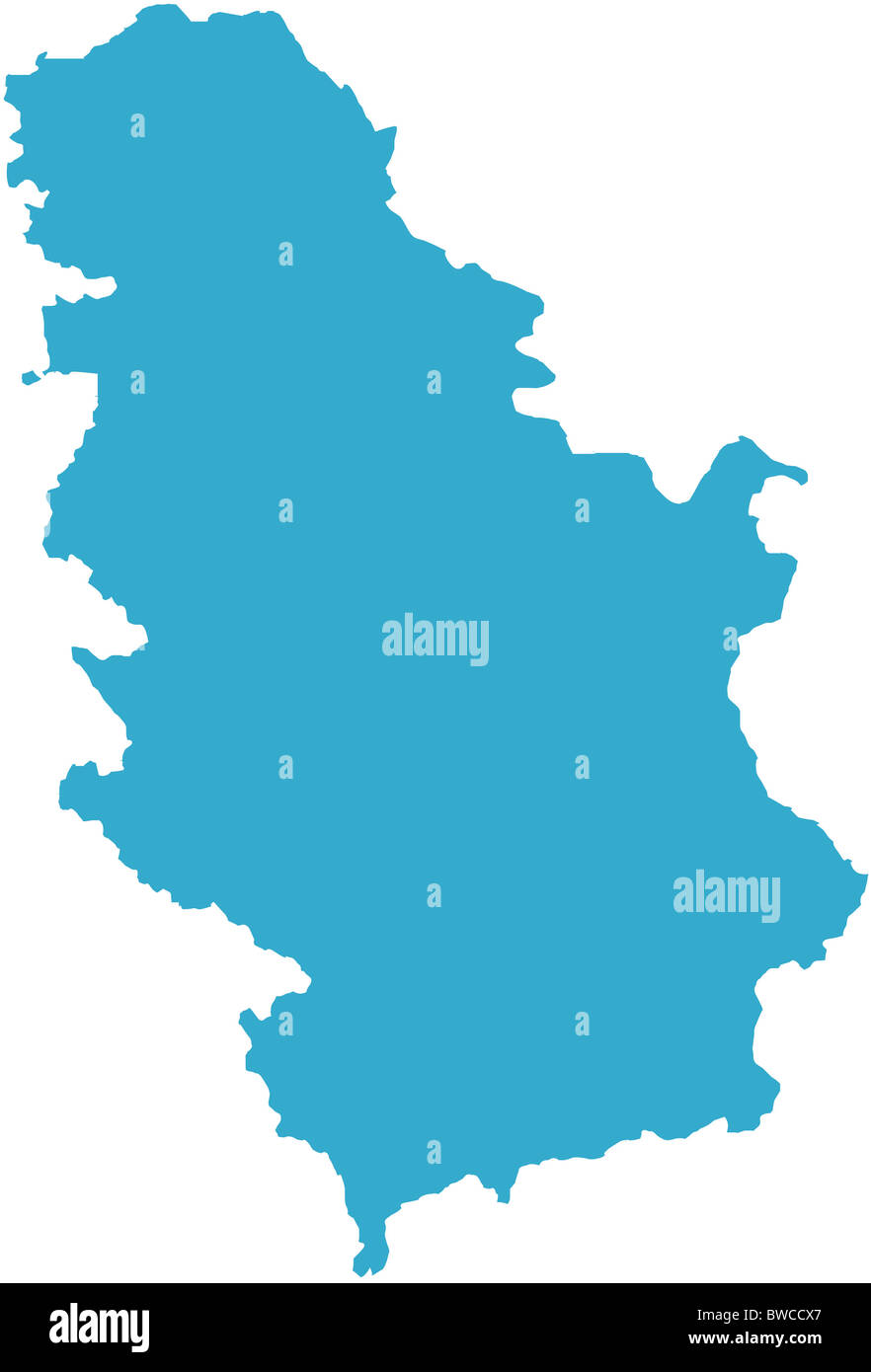 There is a map of Serbia country Stock Photo - Alamy
