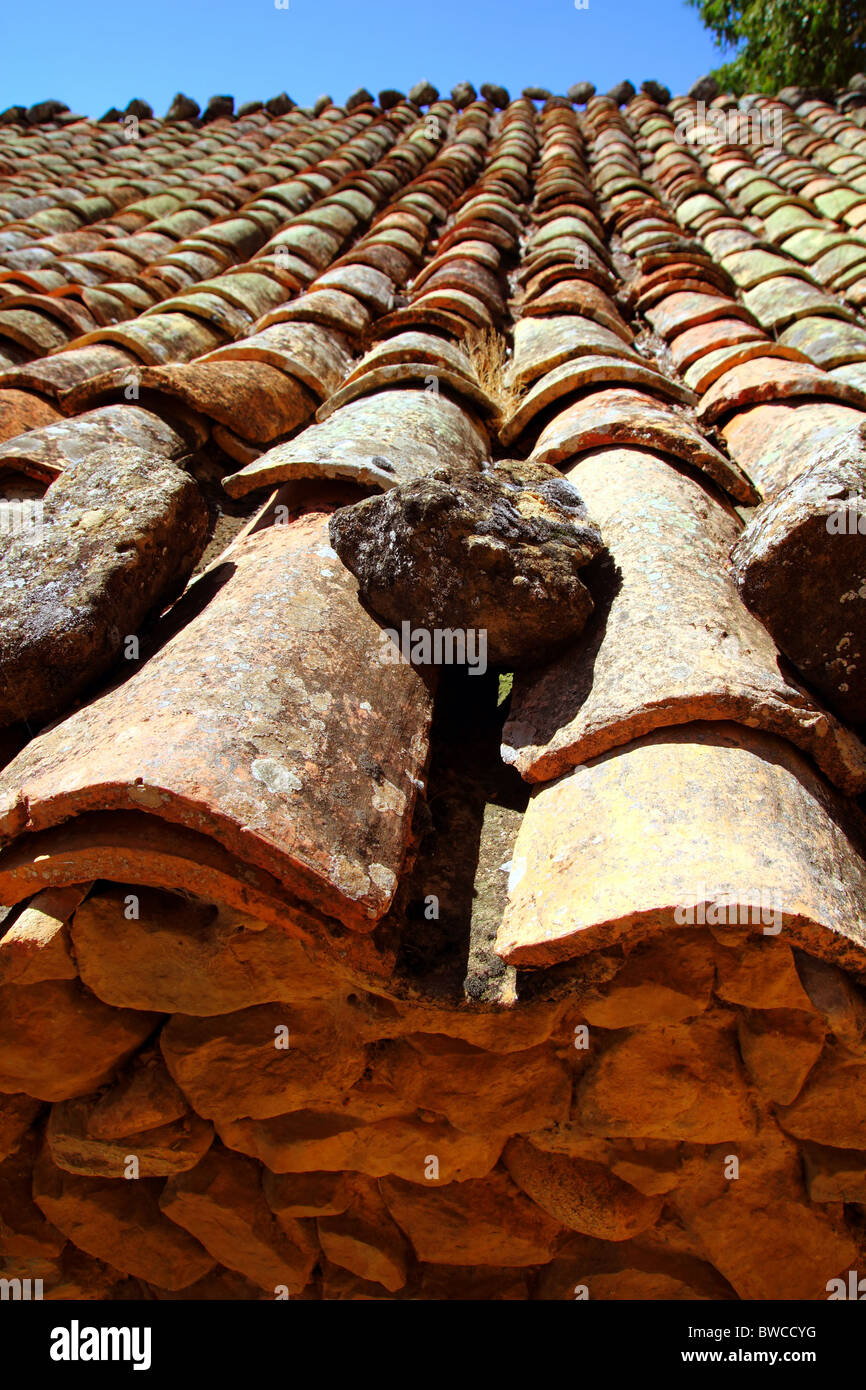 Perspective red roof clay tiles hi-res stock photography and images - Alamy