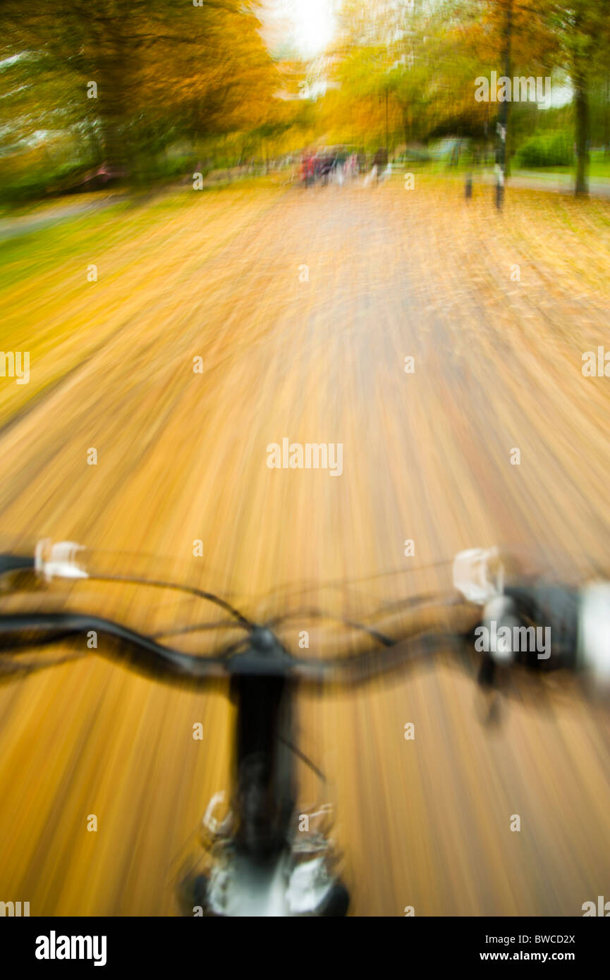 Autumn bike ride, UK Stock Photo - Alamy