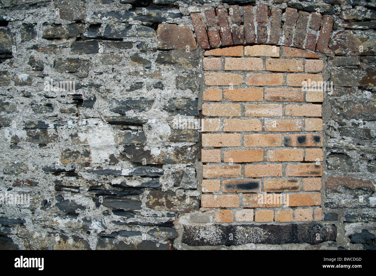 a bricked up window, uk Stock Photo - Alamy
