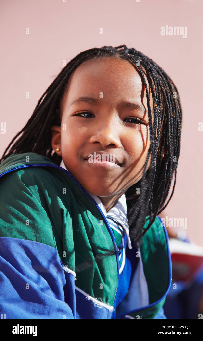 Portrait of young girl, Port Elizabeth, Eastern Cape, South Africa ...