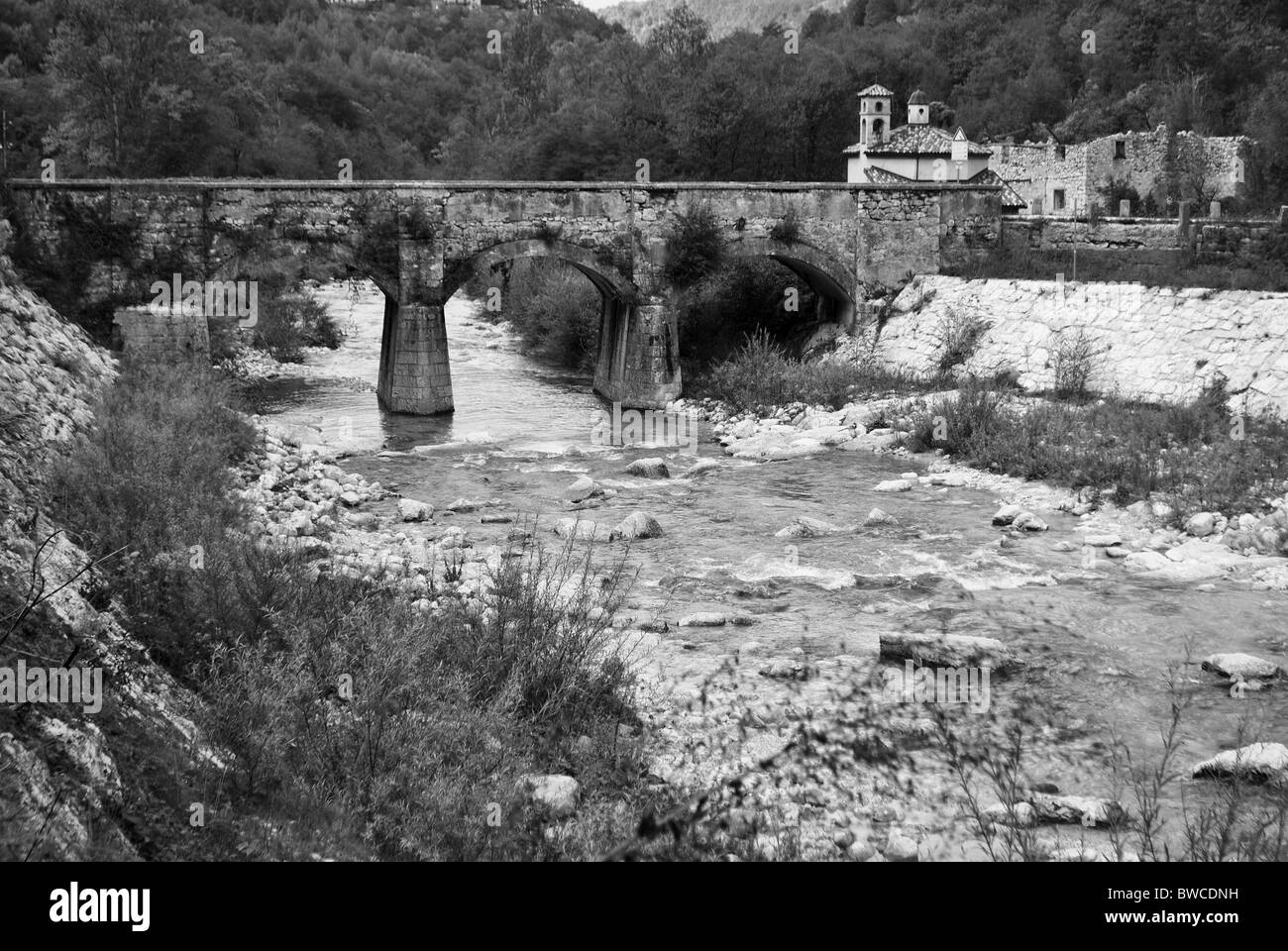 Small river in south Black and White Stock Photos & Images - Alamy