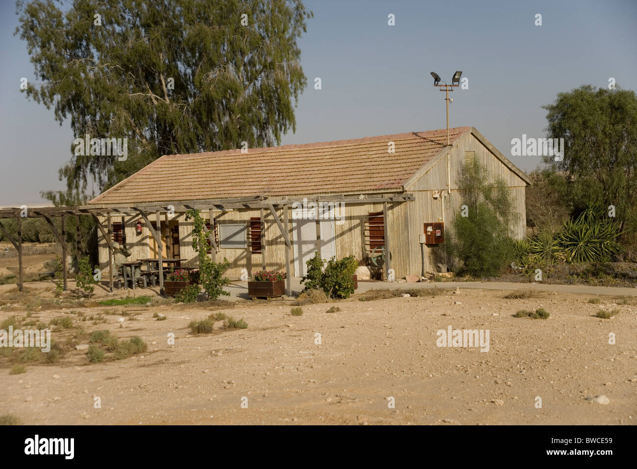 The Kibbutz Revivim founded in 1943 south of Beersheba in the Negev ...