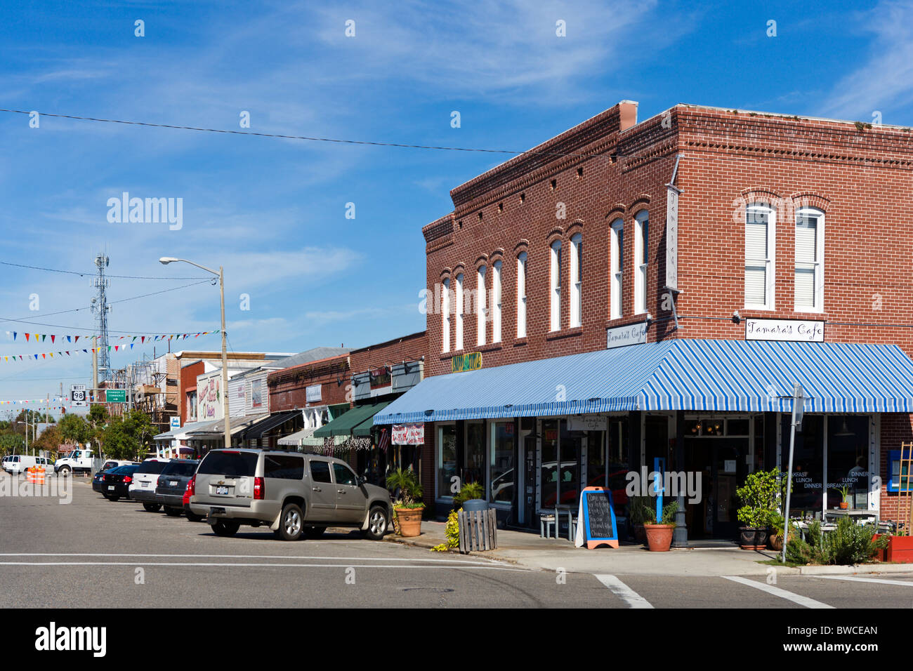Market Street in downtown Apalachicola, Gulf Coast, Florida, USA Stock ...