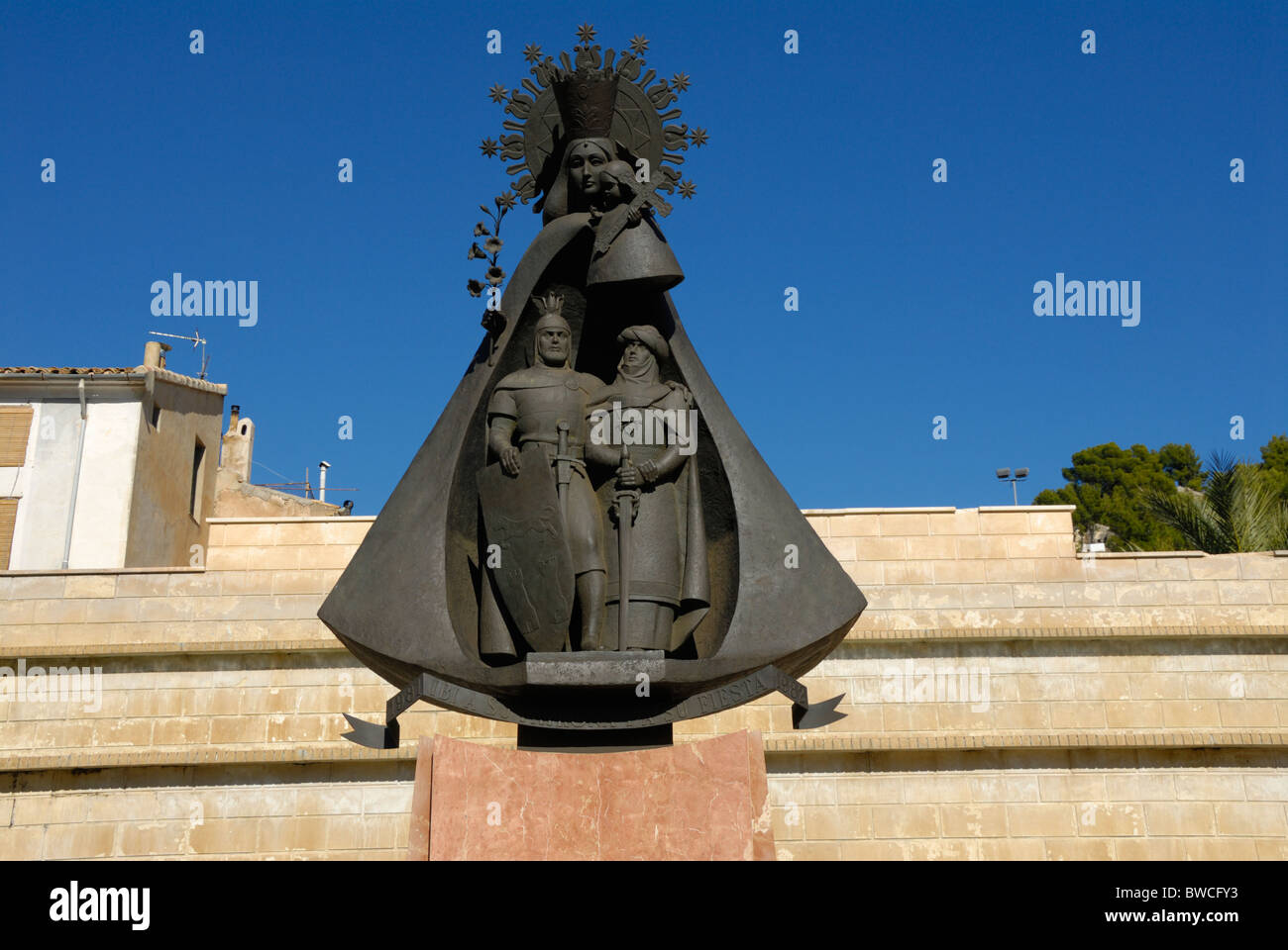 Monument in Church Square, Ibi, Spain Stock Photo - Alamy
